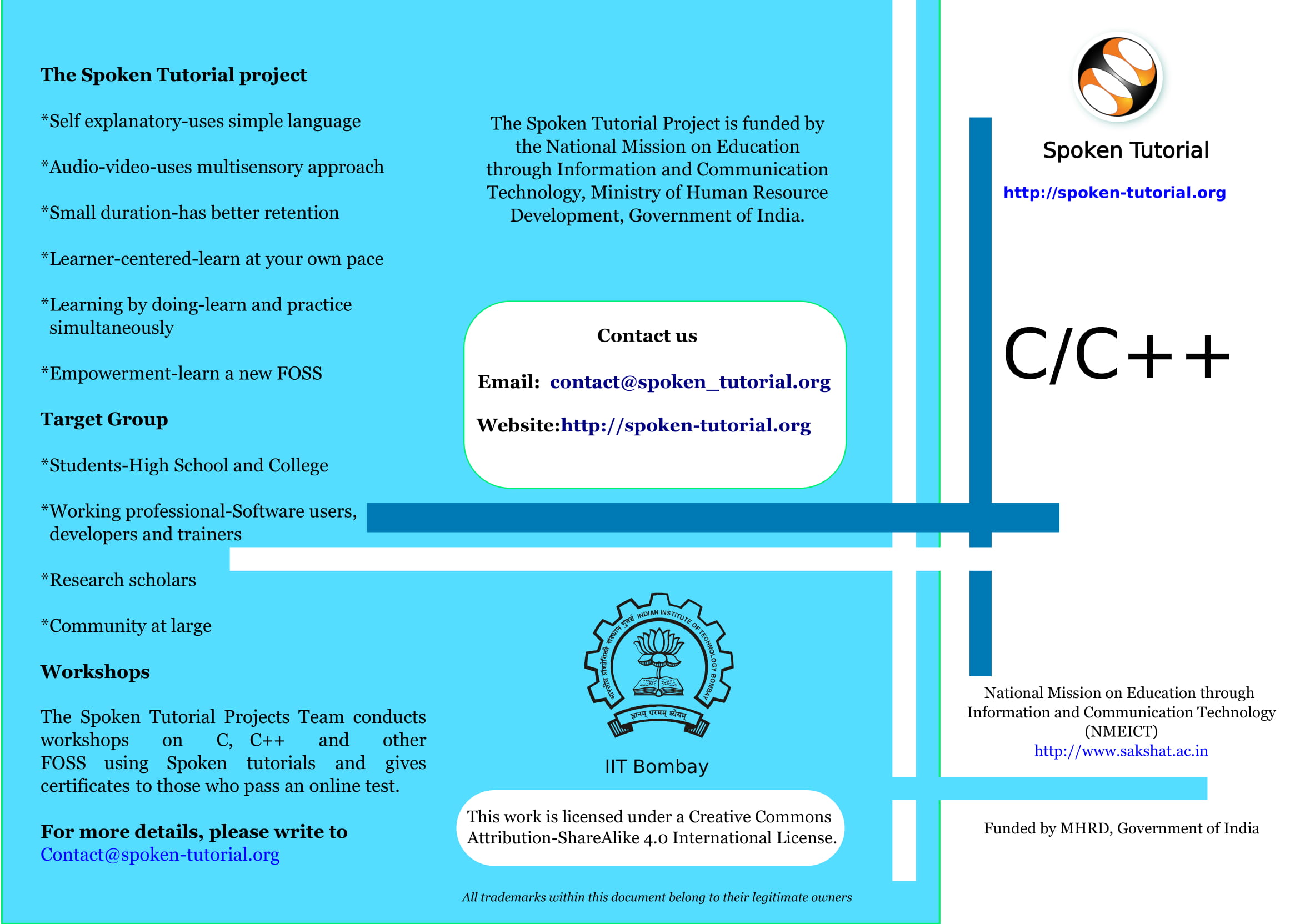 View Brochure | spoken-tutorial.org